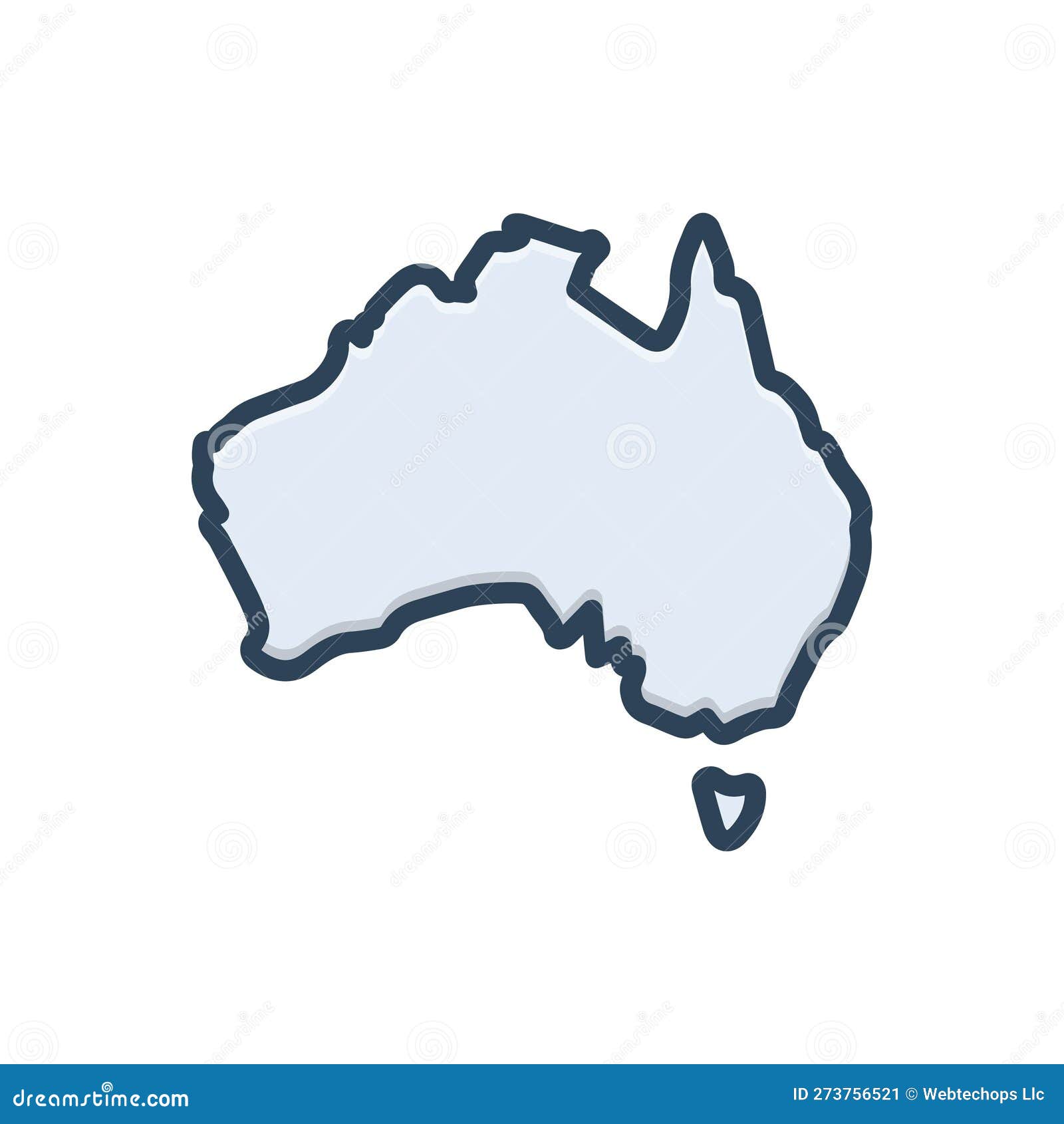 Color Illustration Icon for Aus, Map and Country Stock Illustration ...