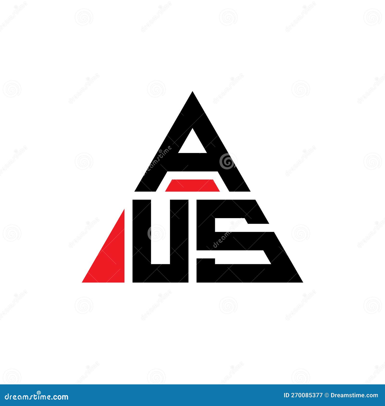 AUS Triangle Letter Logo Design With Triangle Shape. AUS Triangle Logo ...