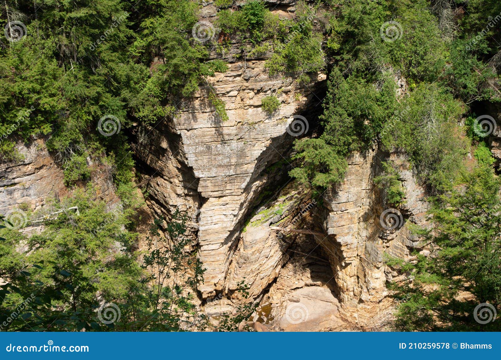 AuSable Chasm Rock Formation Stock Photo - Image of wild, adventure ...
