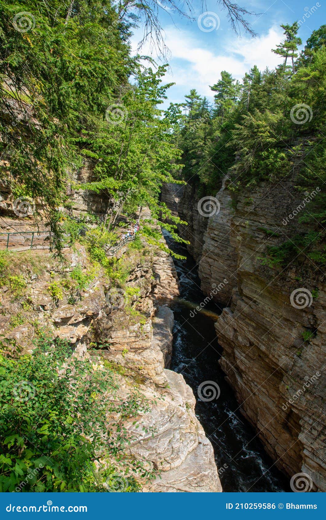 AuSable Chasm Rock Formation Stock Photo - Image of formation, wild ...