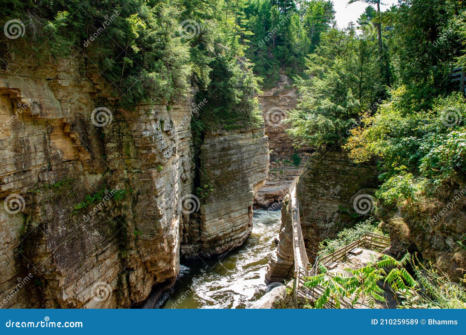 AuSable Chasm Rock Formation Stock Image - Image of canyon, ausable ...