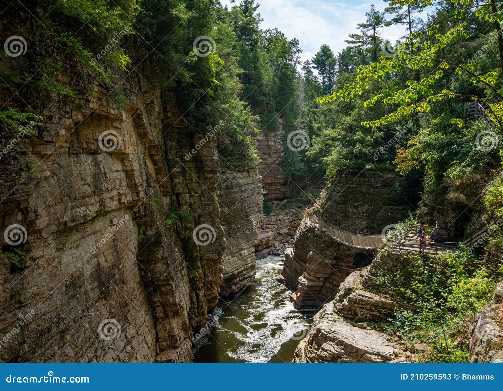 AuSable Chasm Rock Formation Stock Image - Image of ausable, trails ...
