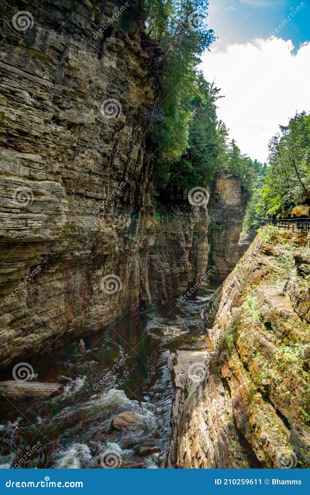 AuSable Chasm Rock Formation Stock Image - Image of formation, chasm ...