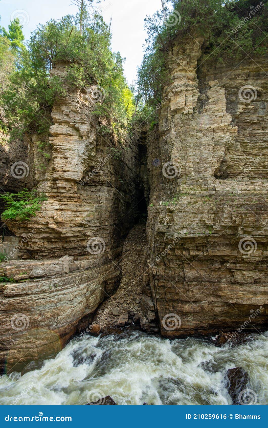 AuSable Chasm Rock Formation Stock Photo - Image of nature, canyon ...