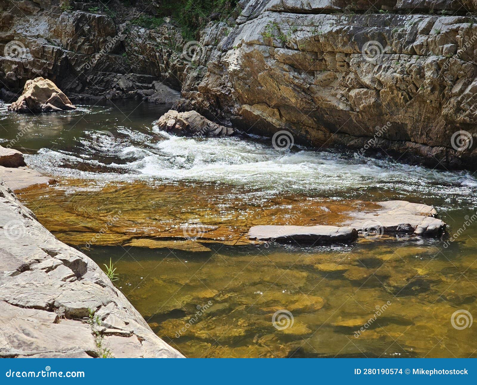 Ausable Chasm Canyon and Mountain River, New York State Stock Photo ...
