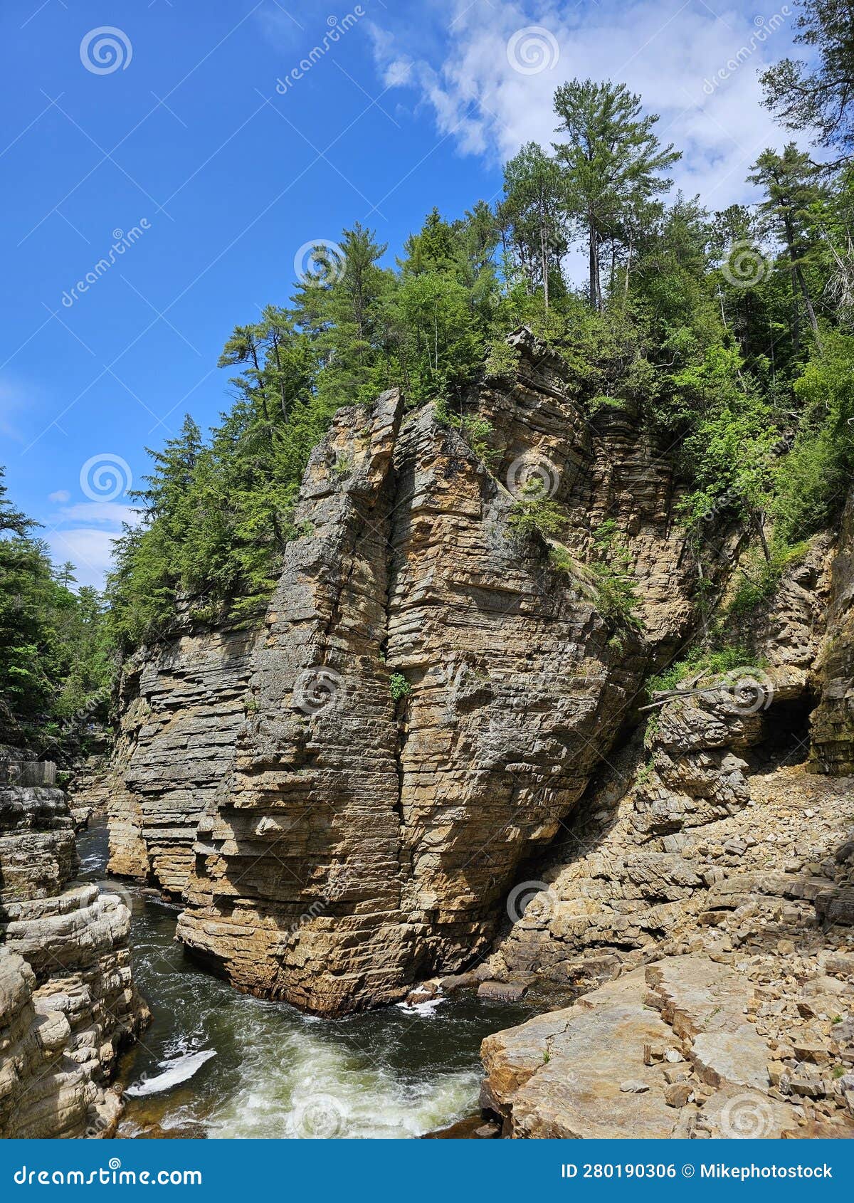 Ausable Chasm Canyon in New York State Stock Photo - Image of chasm ...
