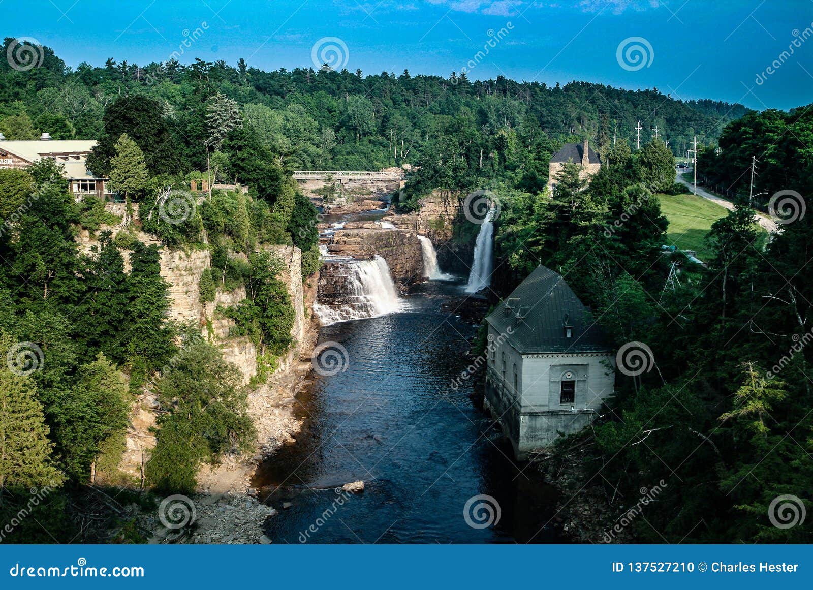 Ausable Chasm Waterfalls Stock Image | CartoonDealer.com #61052521