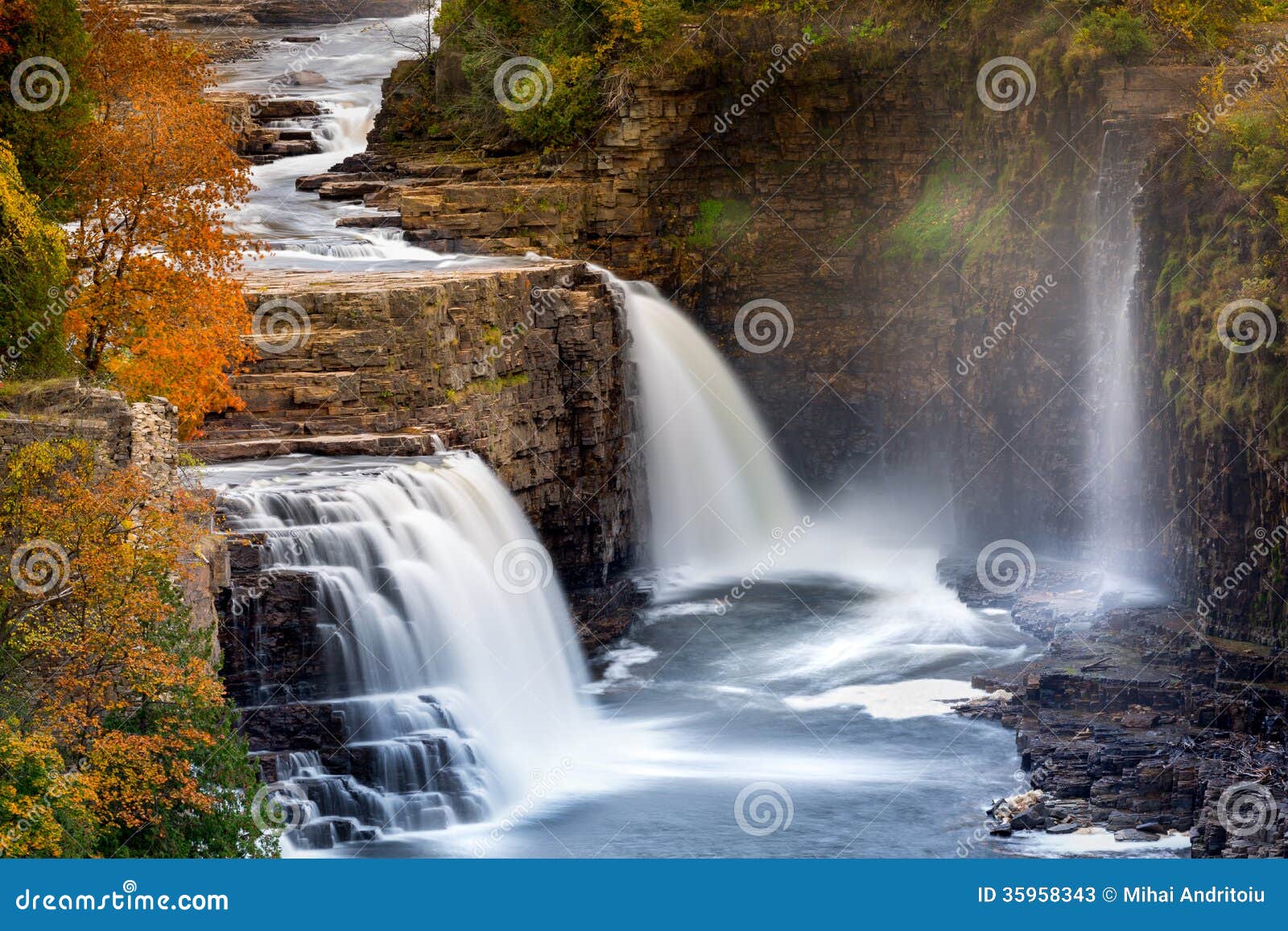 Ausable Chasm Waterfall stock image. Image of power, rapids - 35958343