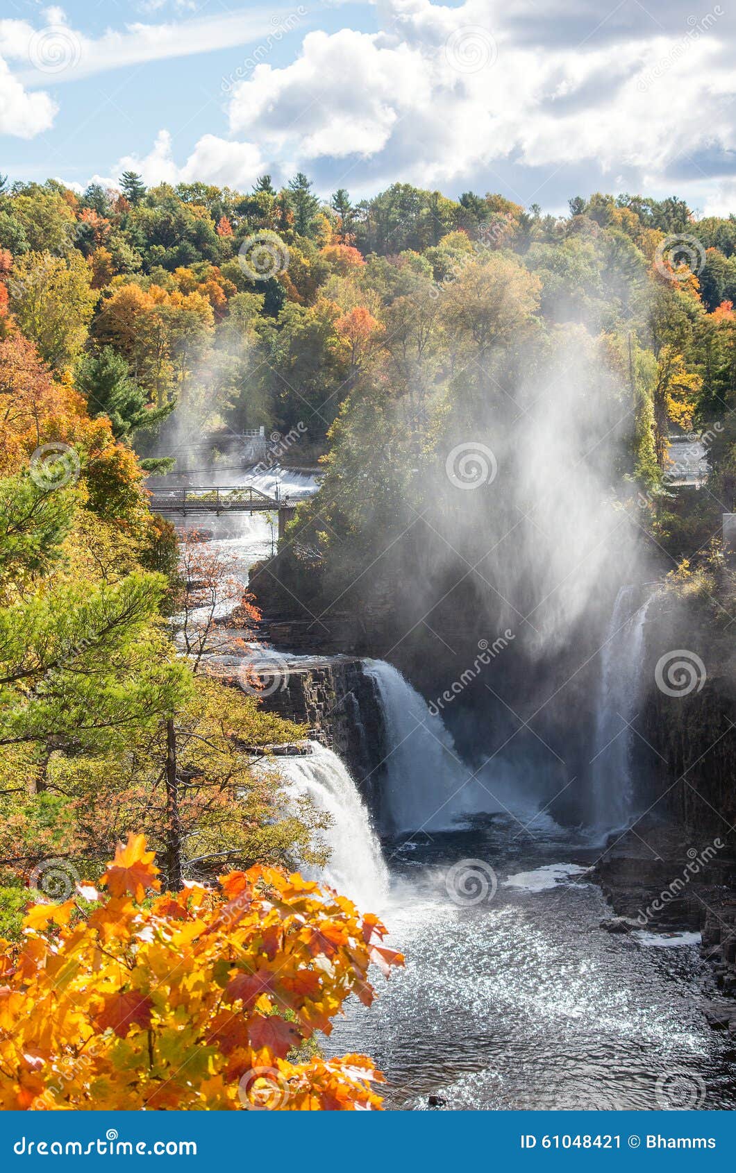 Ausable Chasm Waterfalls stock image. Image of chasm - 61048421