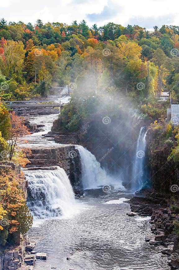 Ausable Chasm Waterfalls stock image. Image of waterfalls - 61049009