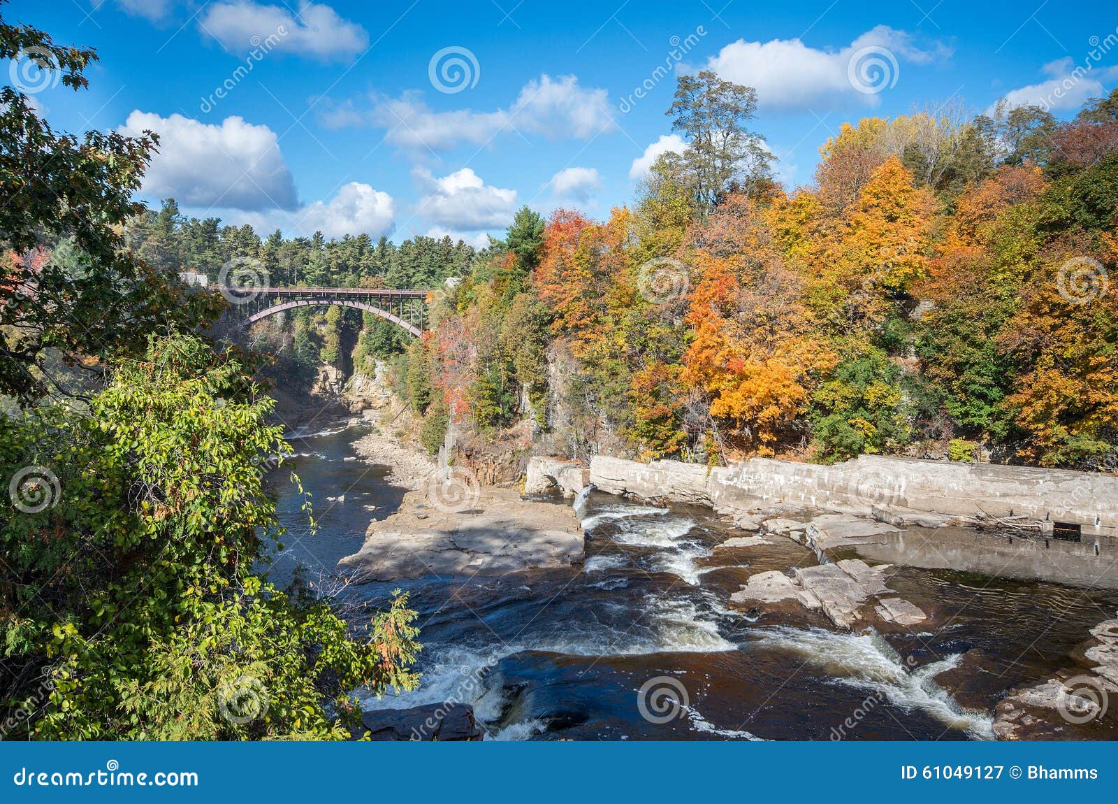 Ausable Chasm Waterfalls stock image. Image of river - 61049127
