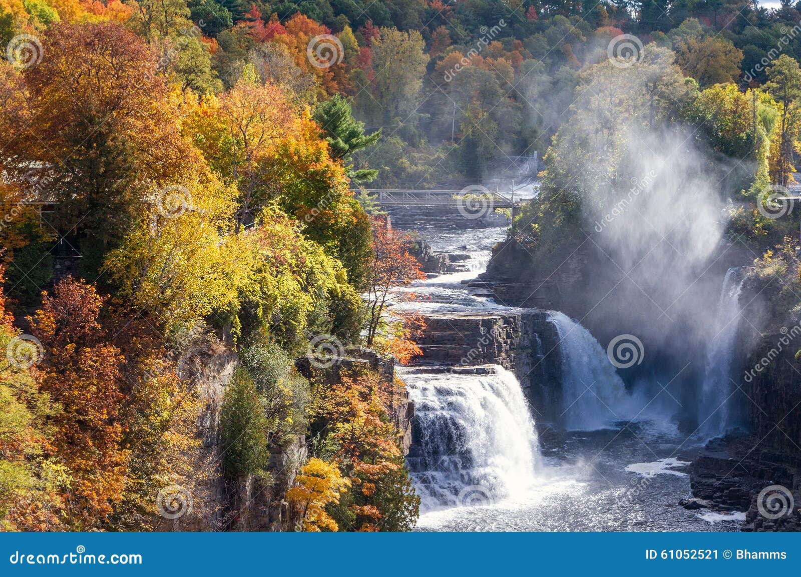 Ausable Chasm Waterfalls stock image. Image of chasm - 61052521