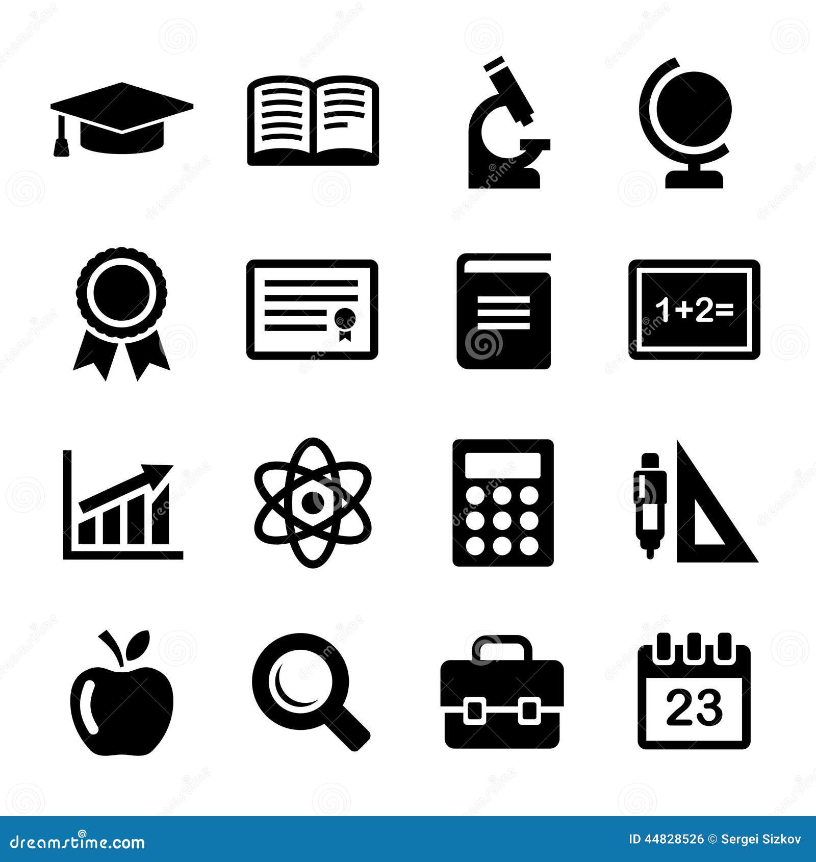 Ausbildungsikonen Stellten Ein Vektor Vektor Abbildung - Illustration ...