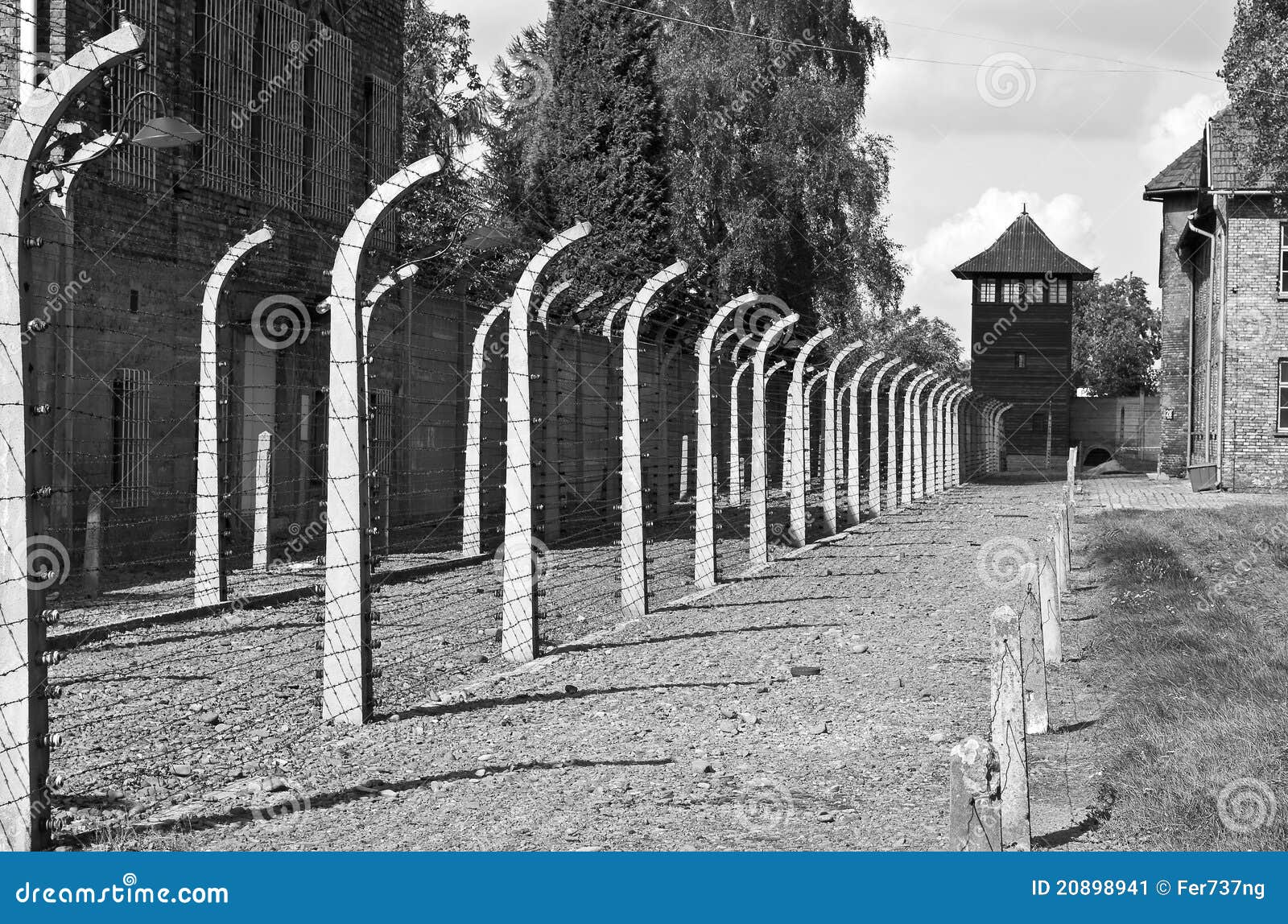 Auschwitz Birkenau Concentration Camp. Editorial Photo - Image of black ...