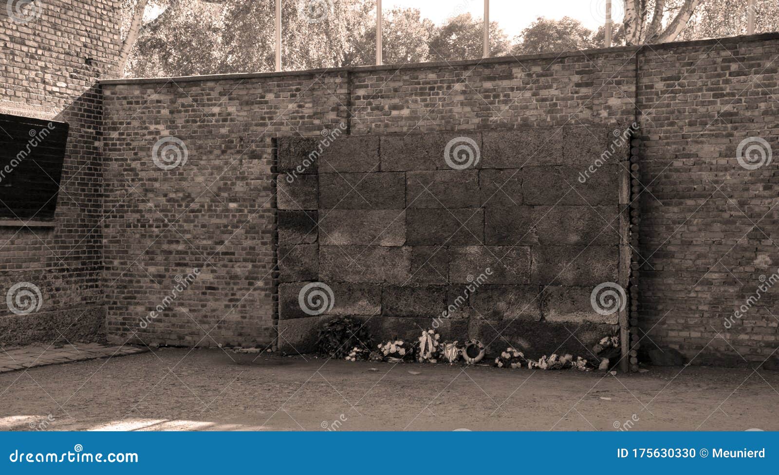 Auschwitz Concentration Camp Execution Wall Editorial Image - Image of ...