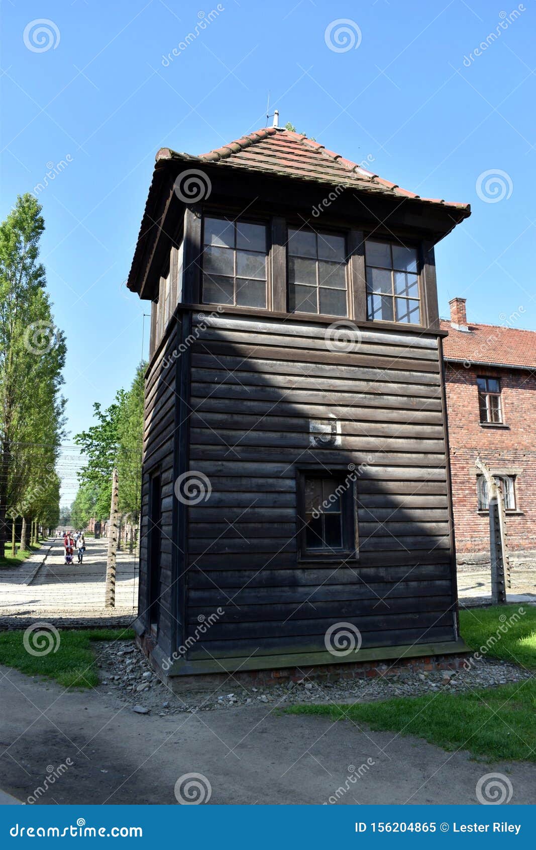A View of a Sentry Post in the Middle of the Concentration Camp in ...