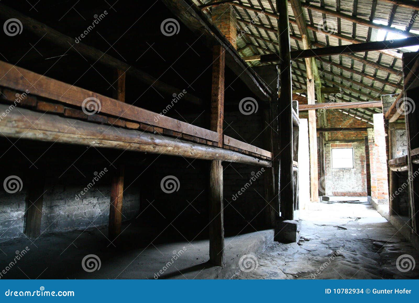 Auschwitz prison barracks editorial stock image. Image of door - 10782934