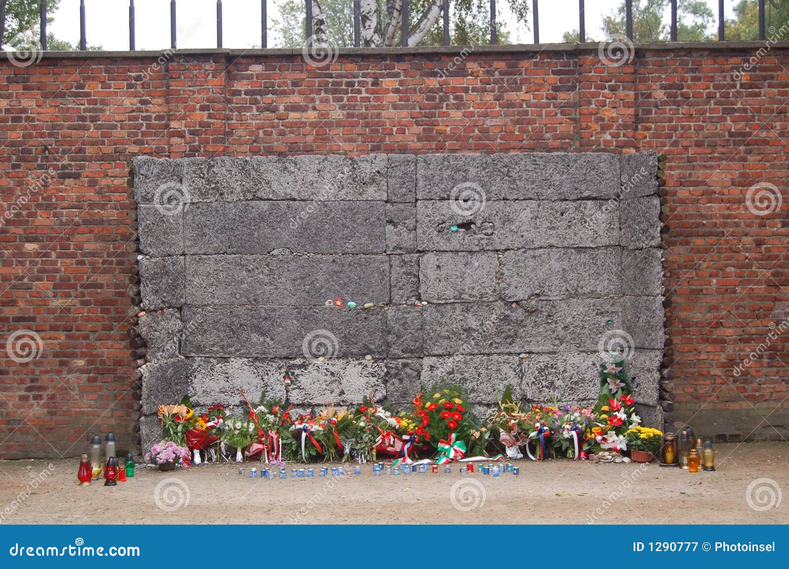 Auschwitz - Wall of Death stock image. Image of extermination - 1290777