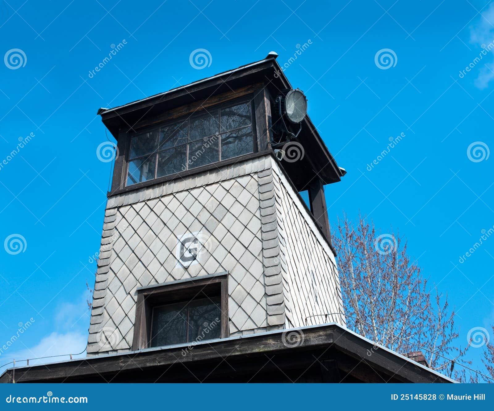 Auschwitz Watchtower G editorial stock photo. Image of wwii - 25145828