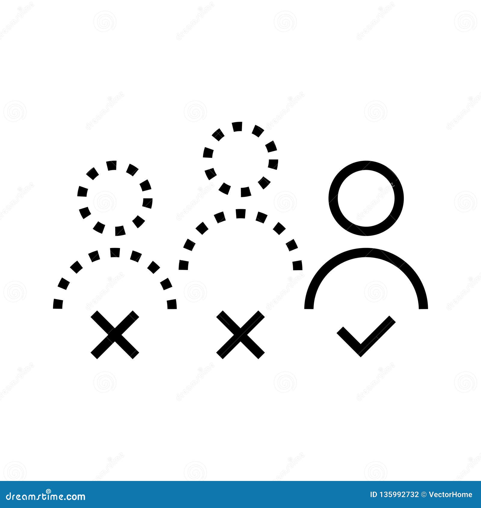 Ausentes Icono, Ejemplo Del Vector Ilustración del Vector - Ilustración ...