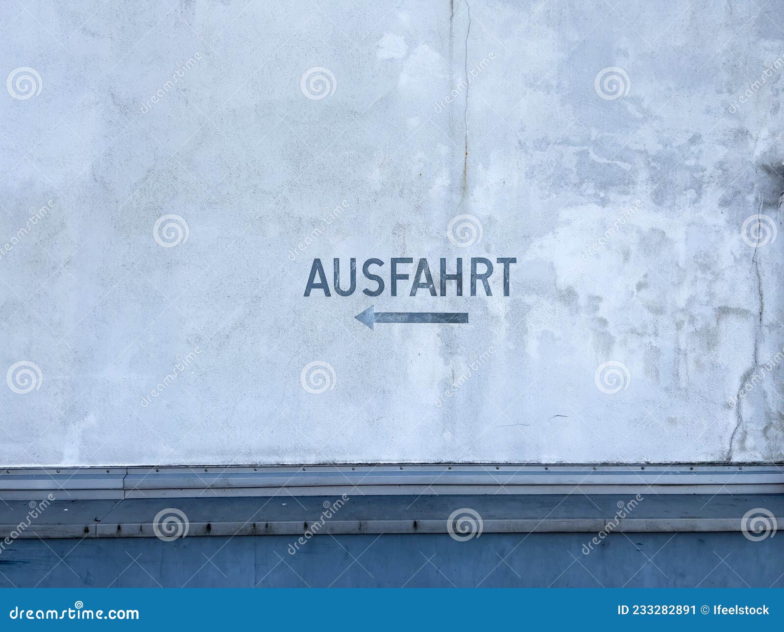 Ausfahrt Translation from German Language As Exit Signage on the Wall ...