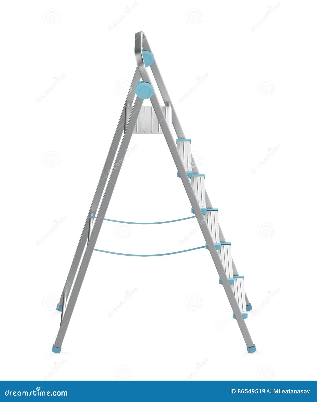 Ausgebreitete Metallleiter stock abbildung. Illustration von jobstep ...