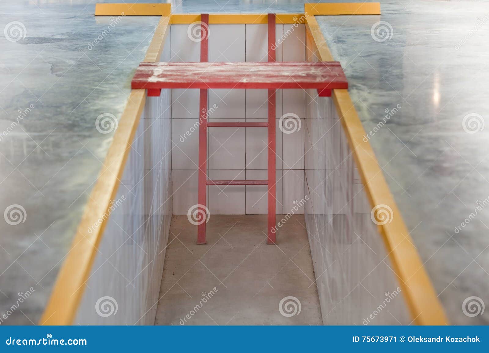 Auso Service Garage. Inspection Pit Stock Image - Image of care, repair ...