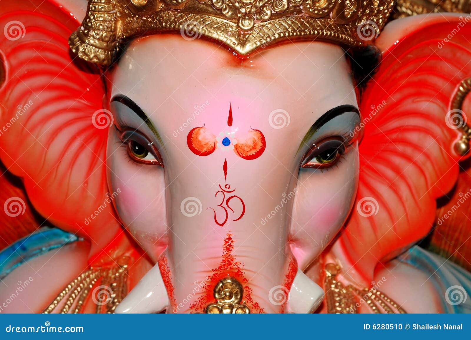 Auspicious Face of Lord Ganesh Stock Photo - Image of face, nice: 6280510
