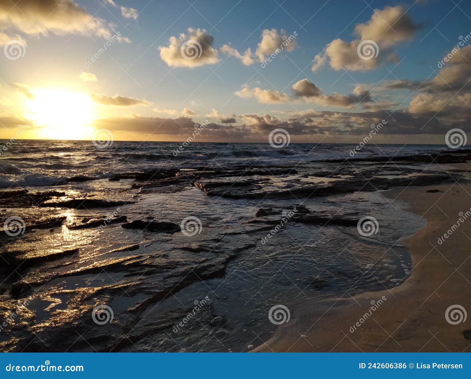 Aussie Beach, Beautiful Sunset Stock Photo - Image of beach, evening ...