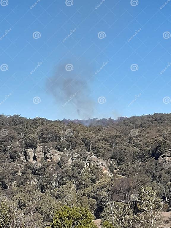 Aussie bushfire stock photo. Image of aussie, fire, bushfire - 165333712