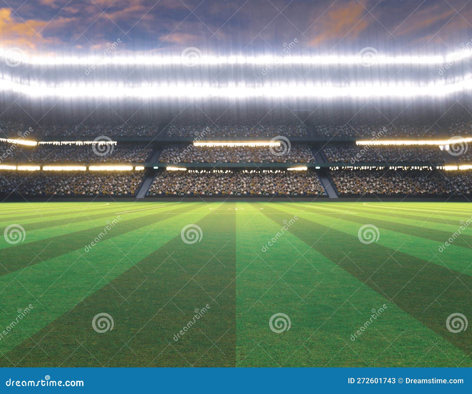 Aussie Rules Stadium and Ball Stock Illustration - Illustration of ...