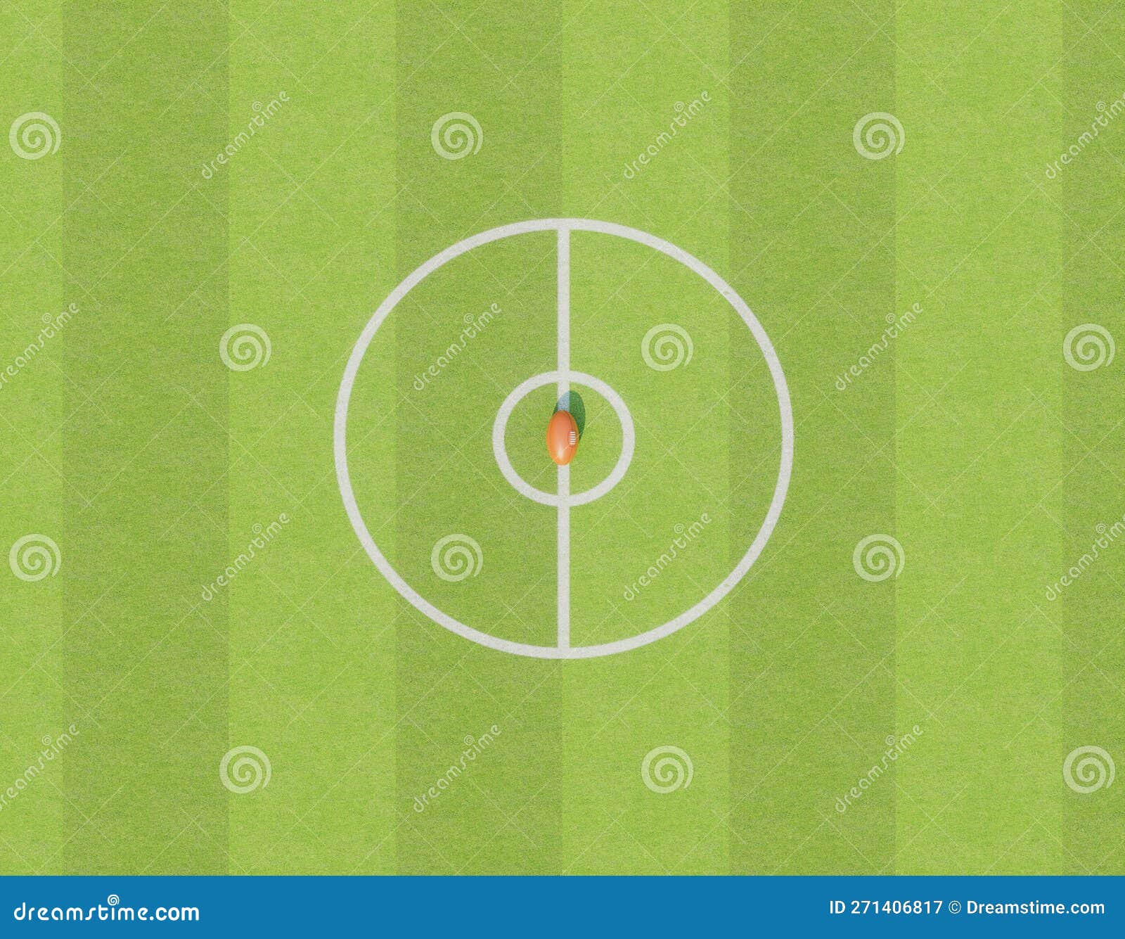 Aussie Rules Stadium and Ball Stock Illustration - Illustration of ...