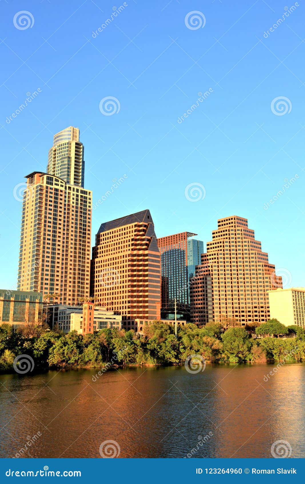 Austin Downtown Skyline at Sunset Stock Photo - Image of scenery ...