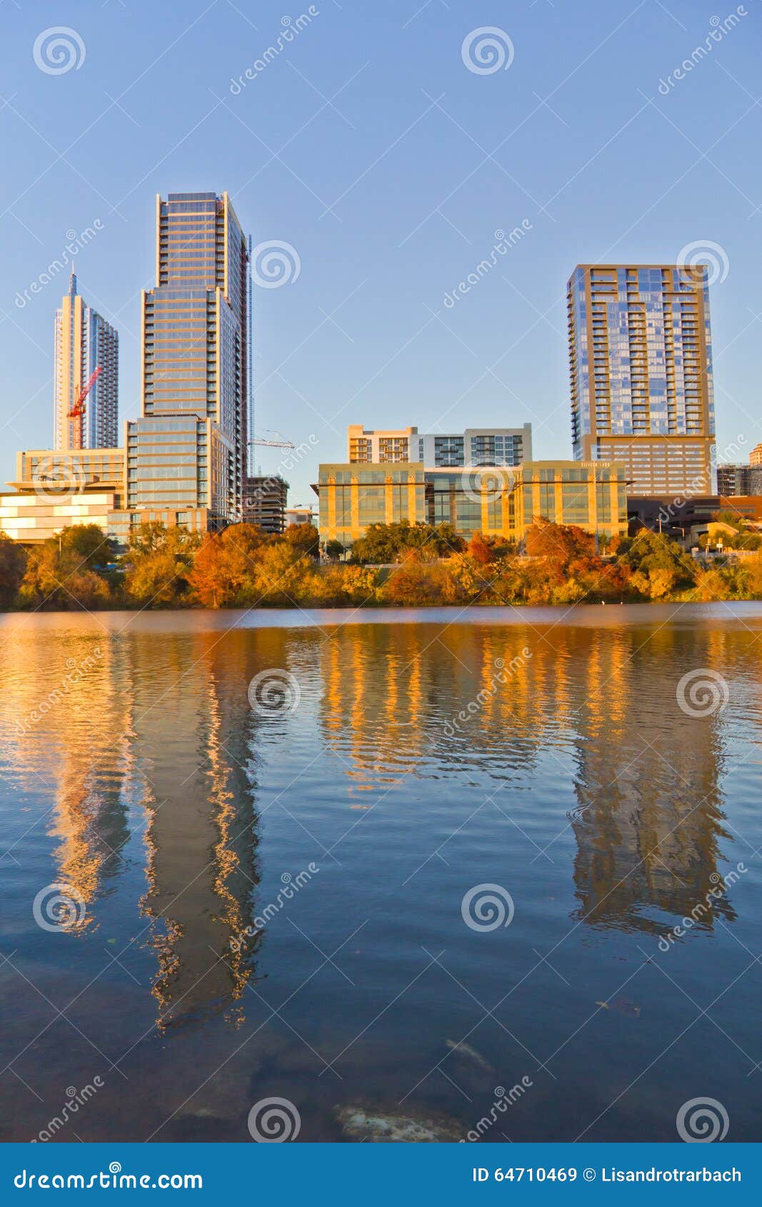 Austin downtown at sunset stock image. Image of evening - 64710469