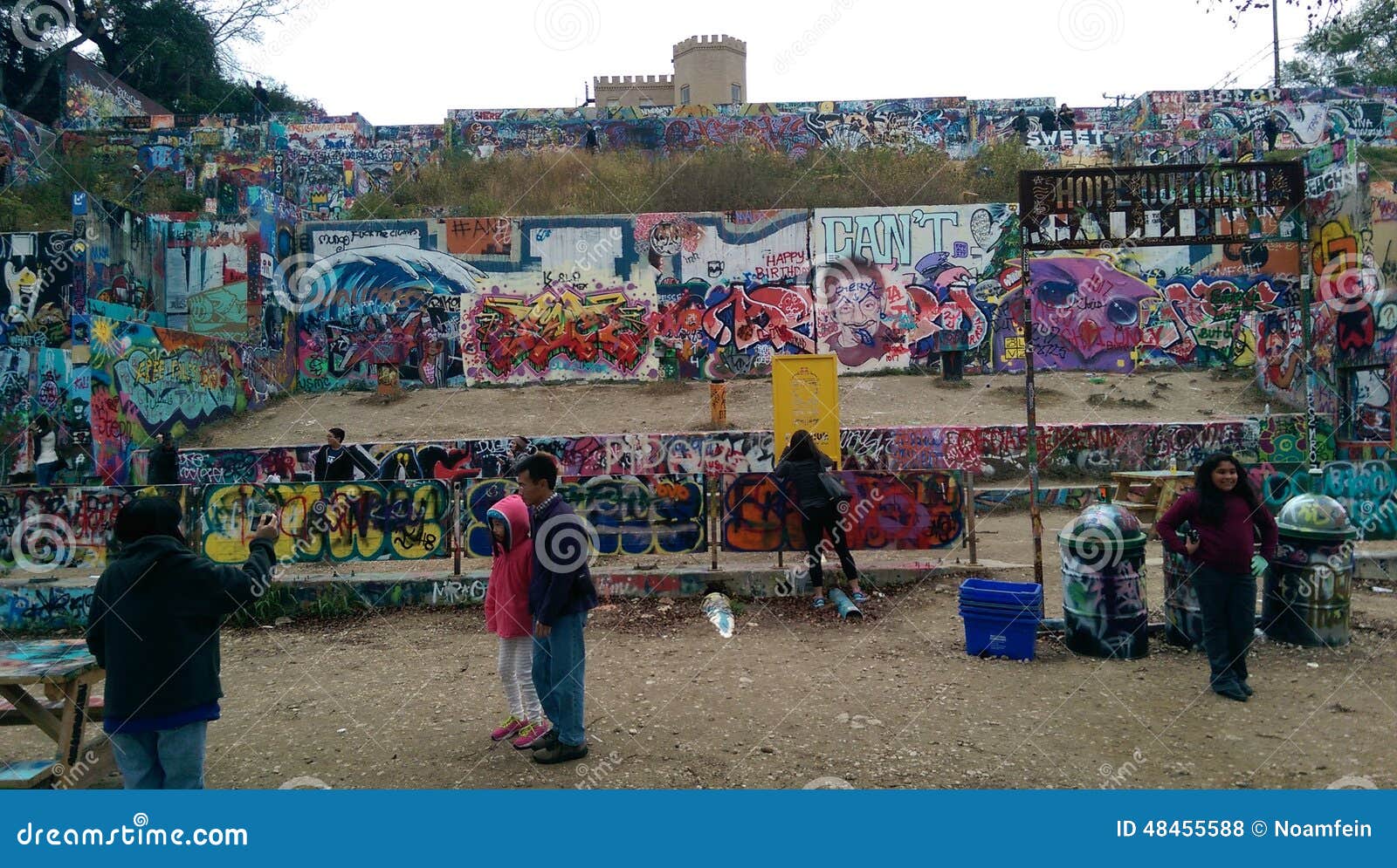 The Austin Graffiti Park editorial stock photo. Image of watching ...