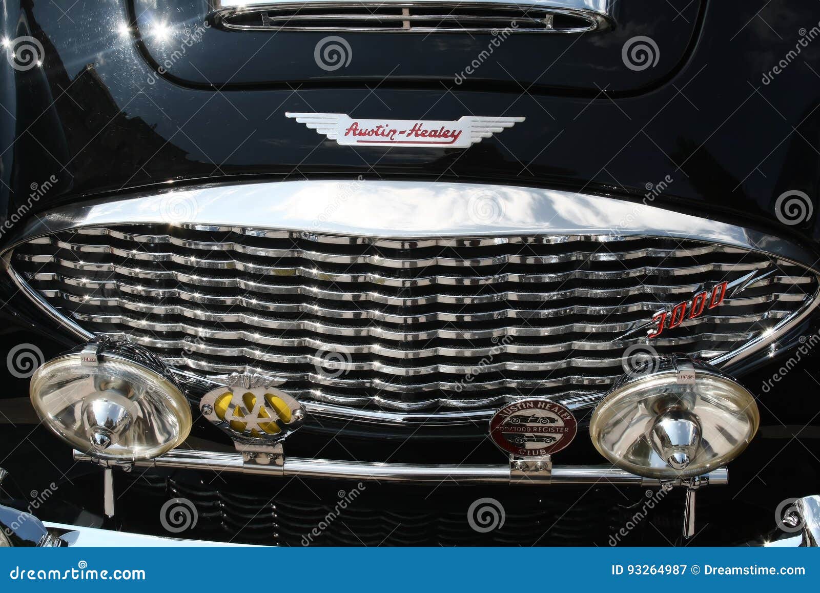 Austin-Healey 3000 editorial photography. Image of lights - 93264987