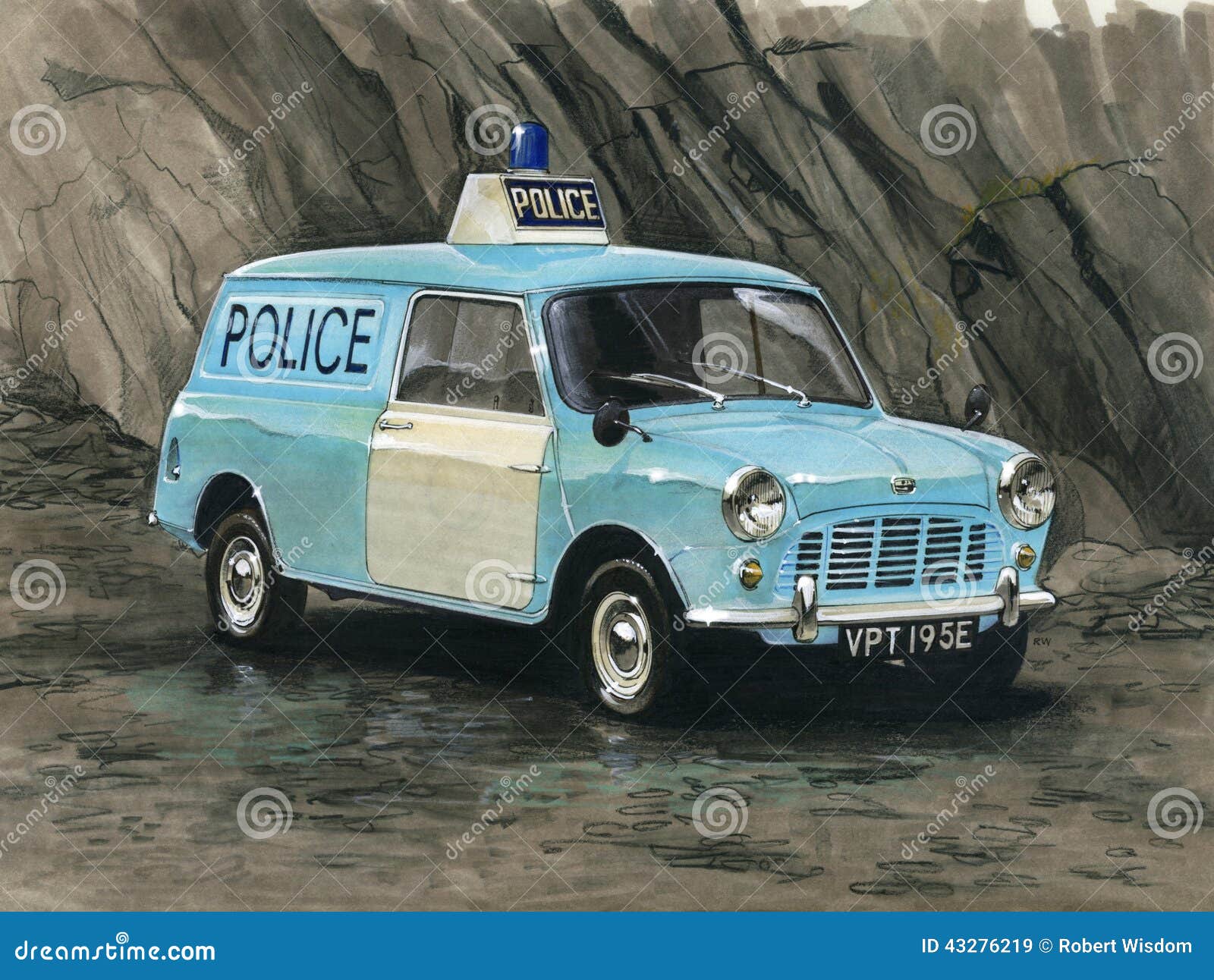 Austin Mini Van Police editorial stock image. Illustration of mini ...