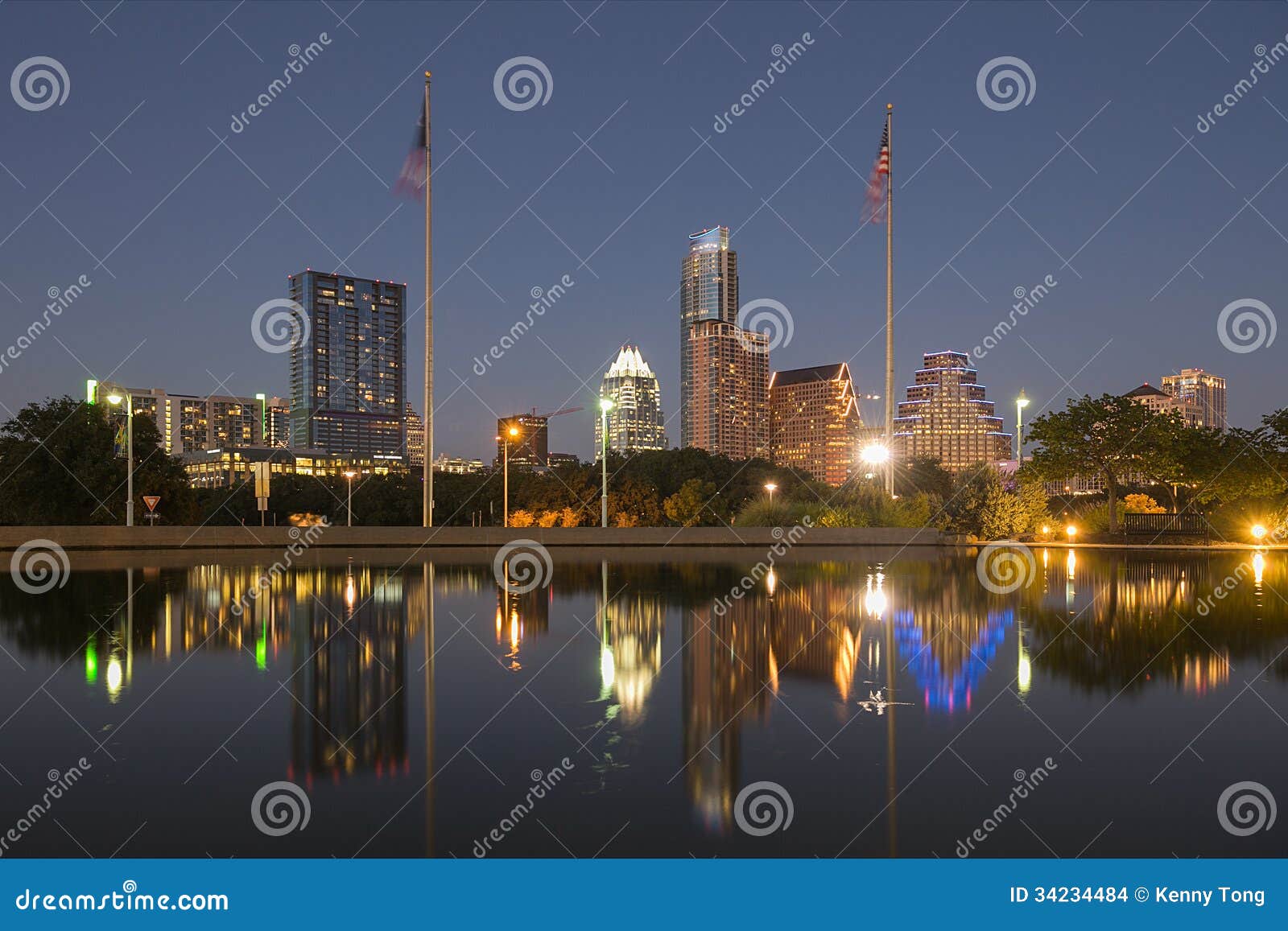 Austin at Night, Texas editorial stock image. Image of cityscape - 34234484