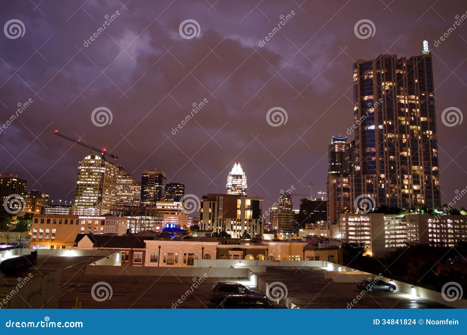 Austin by night editorial stock image. Image of state - 34841824