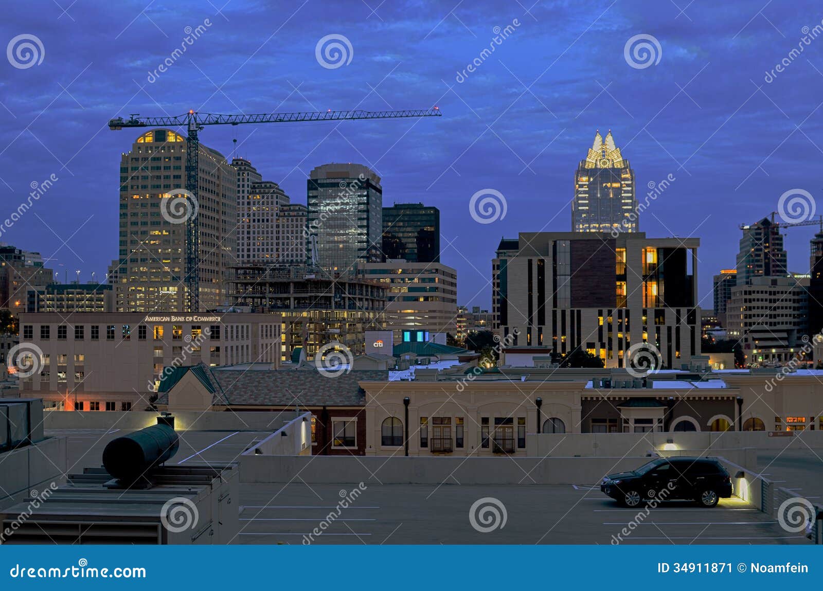 Austin by night editorial photo. Image of skyscraper - 34911871