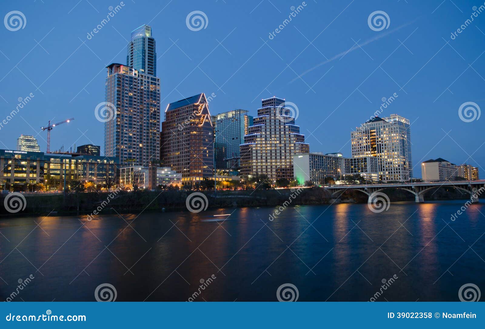 Austin by night editorial stock photo. Image of america - 39022358