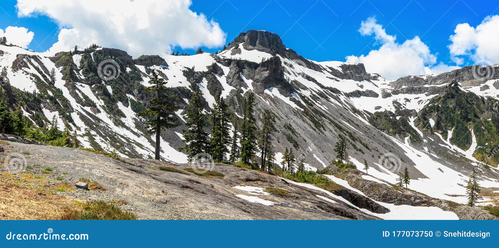 Austin Pass in Mount Baker National Park Stock Photo - Image of little ...