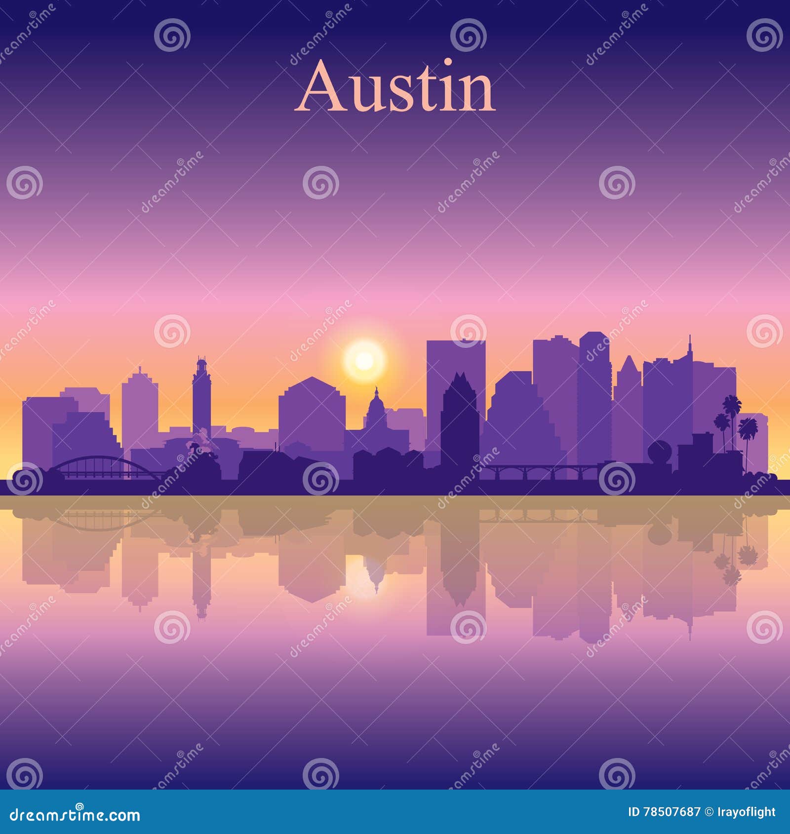 Austin Silhouette In Black And White. Cartoon Vector | CartoonDealer ...