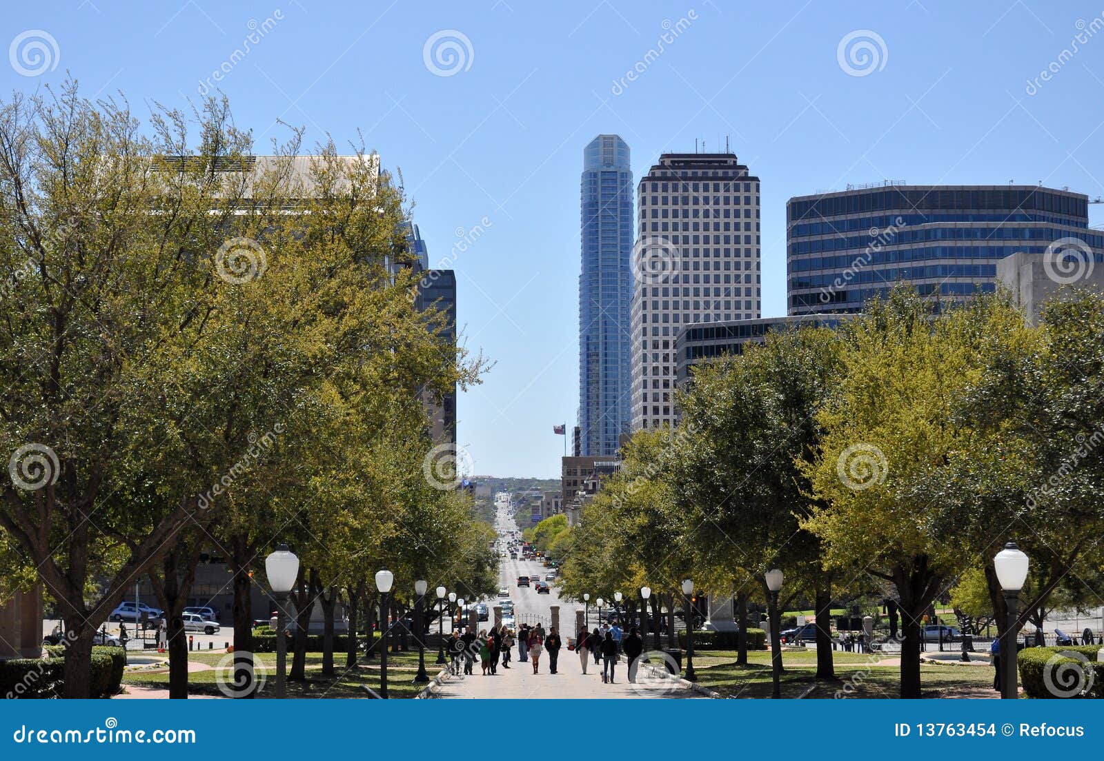 Austin Street View editorial stock image. Image of trees - 13763454
