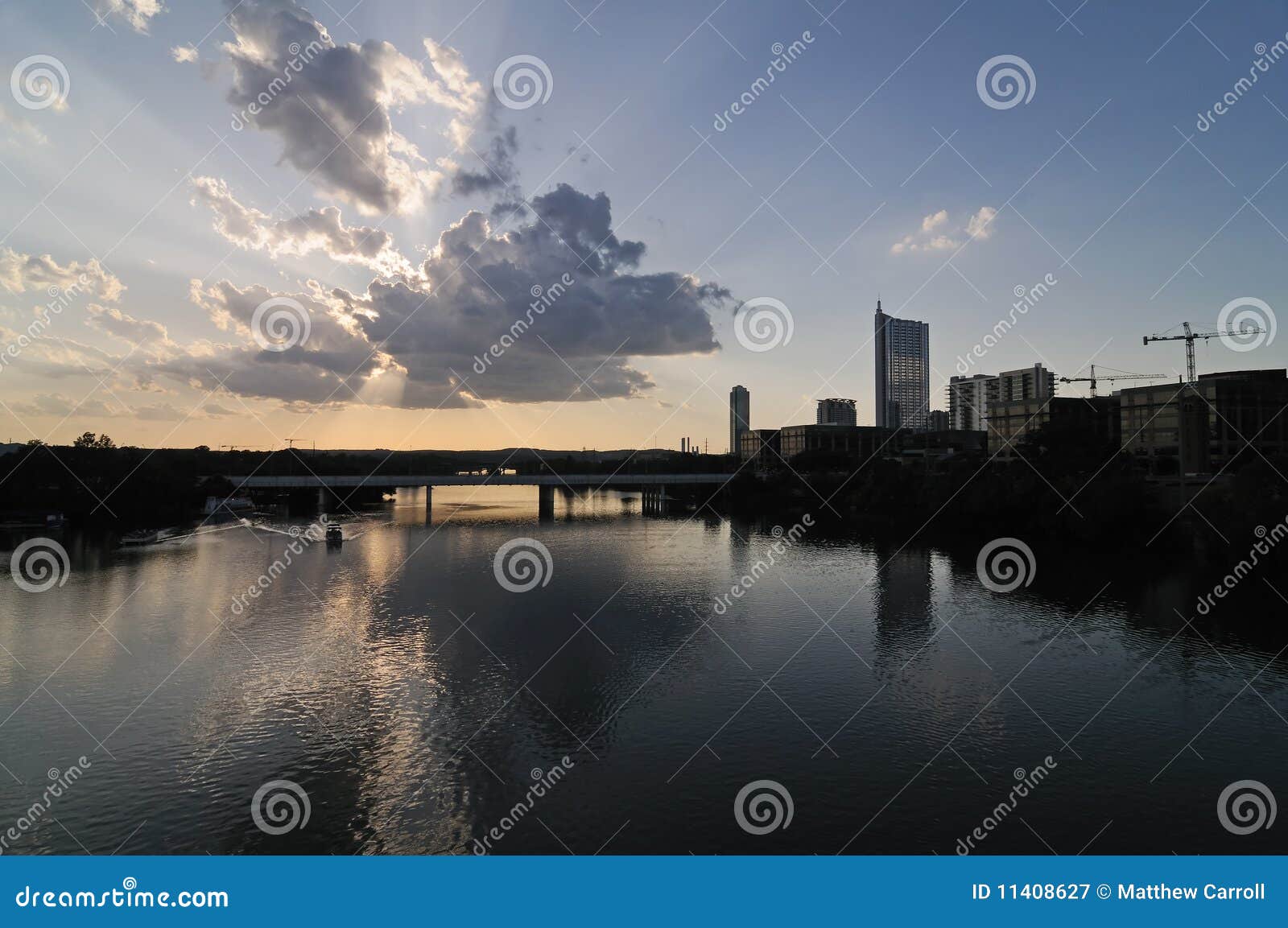 Austin Sunset stock image. Image of evening, reflecting - 11408627