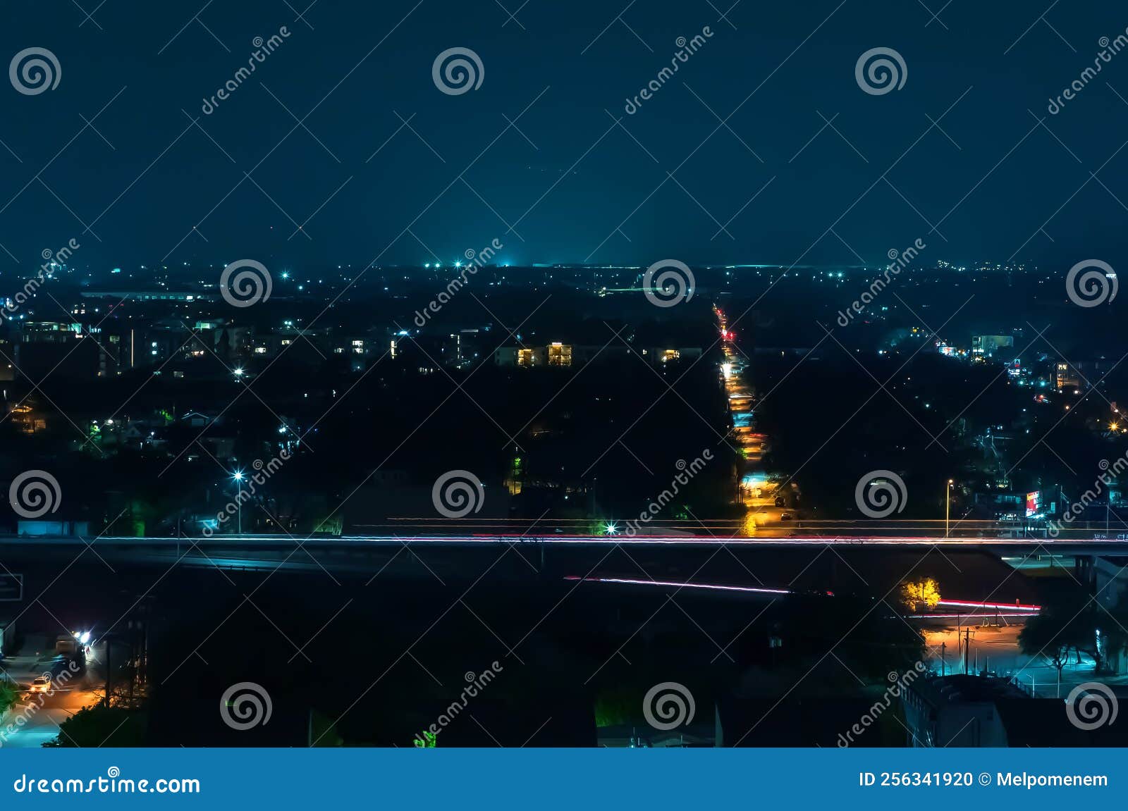 Austin Texas Busy Highways at Night Stock Photo - Image of road ...