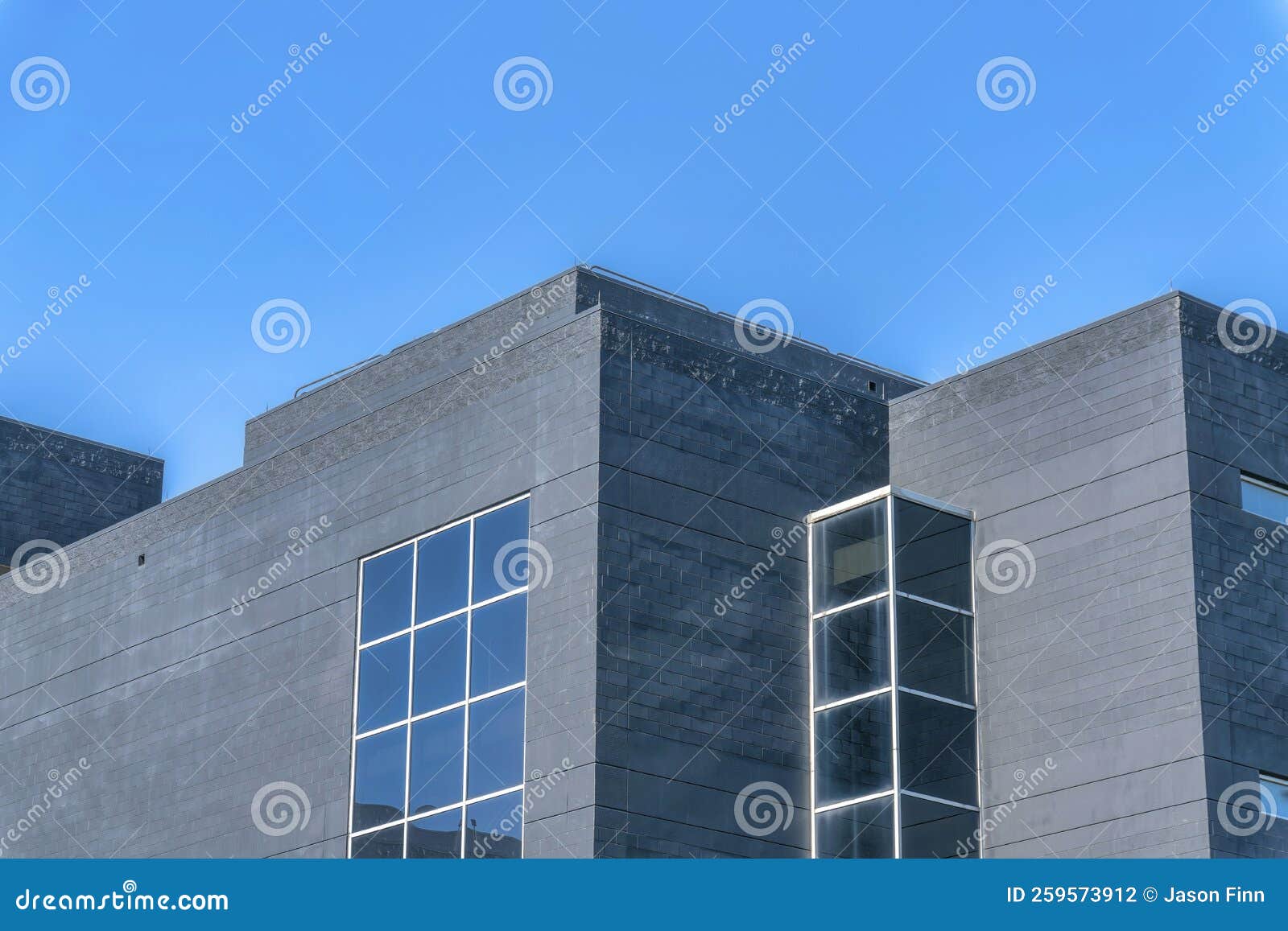 Austin, Texas- Modern Building Exterior with Gray Concrete Wall ...