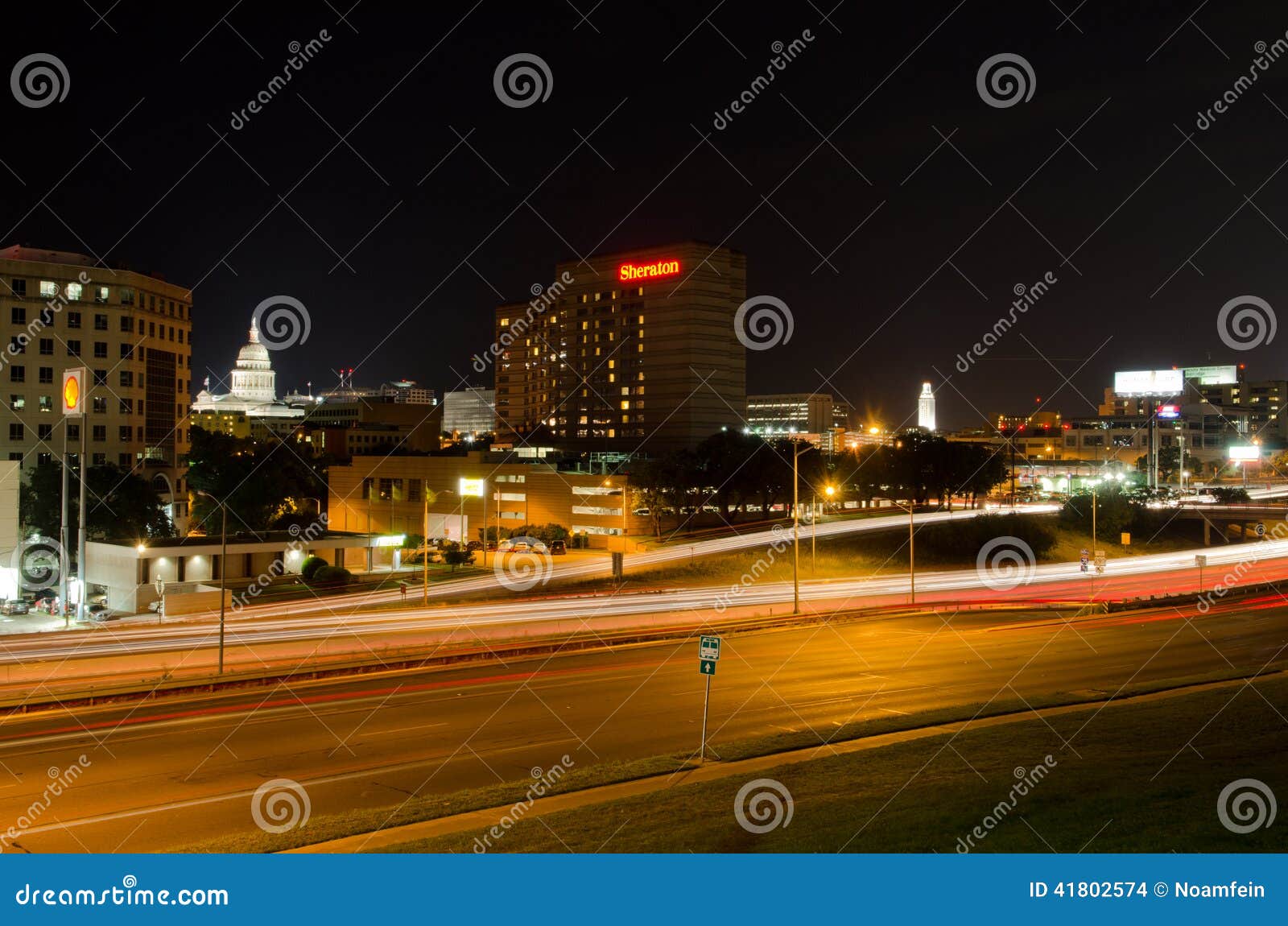 Austin Texas at night editorial stock image. Image of capitols - 41802574