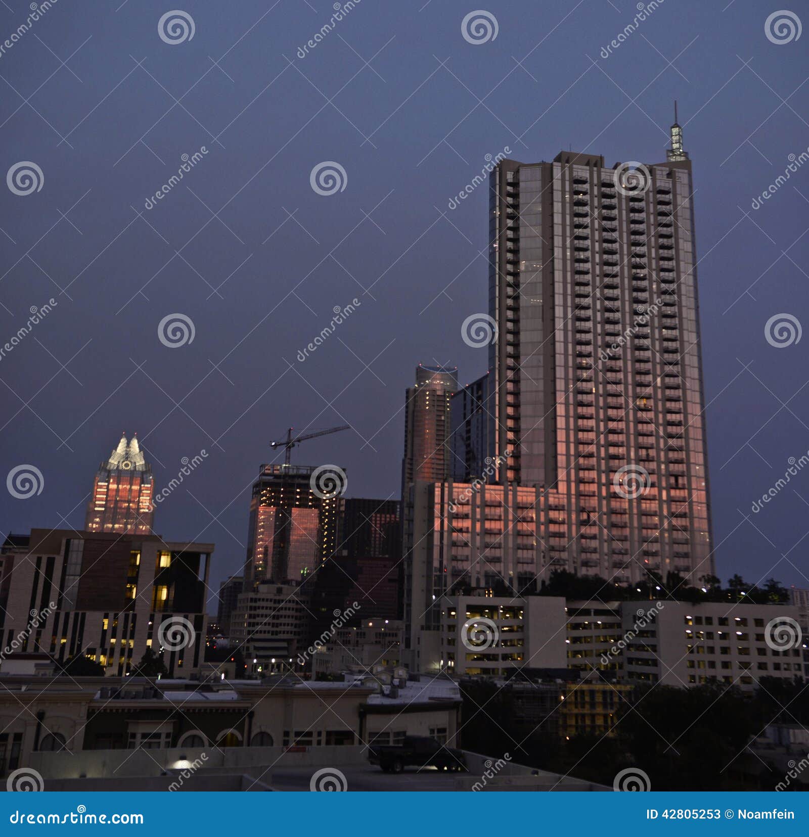 Austin Texas at night stock image. Image of classical - 42805253
