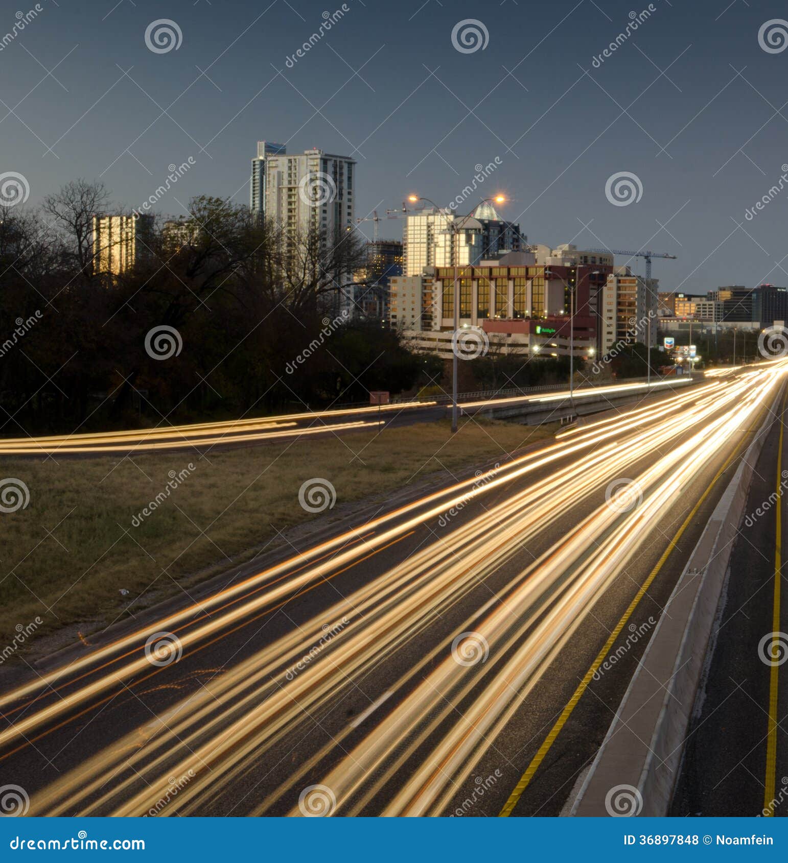 Austin Texas by night editorial stock photo. Image of cars - 36897848